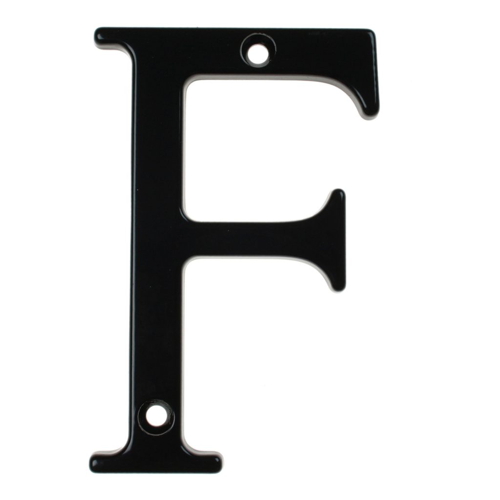 Letter F Black | Diamond Shield Windows
